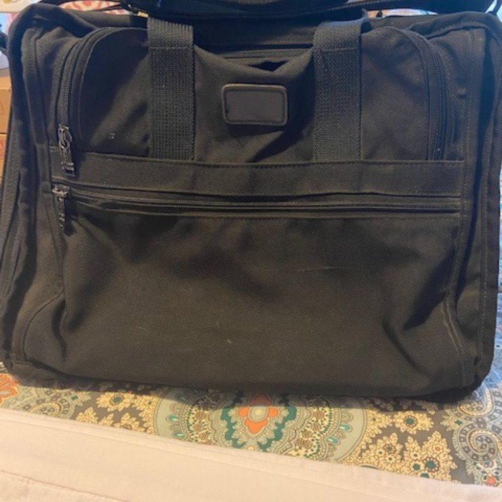 Tumi Expandable Laptop Case Black Ballistic Nylon - Gem